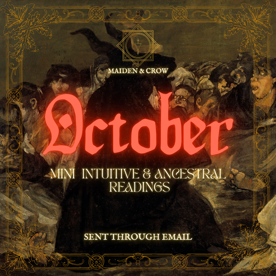 October Mini Intuitive and Ancestral Readings – Maiden and Crow ...